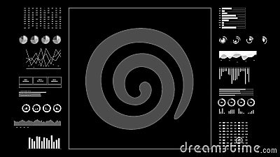 Technology Futuristic HUD Command Control Center Animation Stock ...