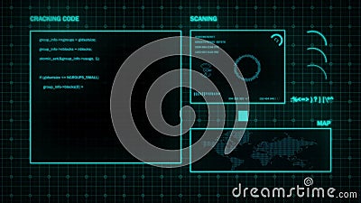 Technology Interface Computer Data Screen GUI Stock Video - Video of ...