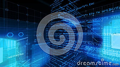 Technology Interface Computer Data Digital Screen Stock Footage - Video ...