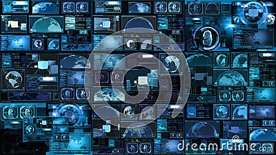 Technology Interface - Computer Data Screen Display Animation Stock ...