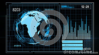 Technology Interface Screen Stock Video - Video of heads, display: 40693079