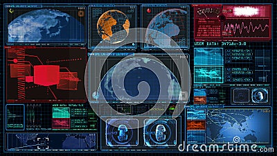 Technology Interface Computer Data Screen GUI Stock Video - Video of ...