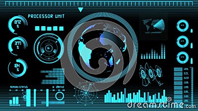 Technology Interface Computer Data Screen GUI Stock Video - Video of ...