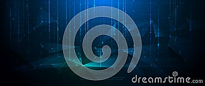 Vector Digital Datum, Molecule Background. Big Data, Hi Tech Technology ...