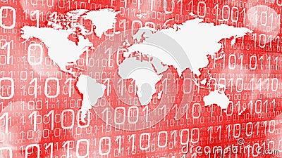 Hackers Attack Binary World Animated Wallpaper Stock Video - Video of ...