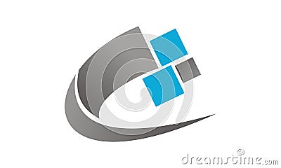 Technology Transfer Logo Design Template Cartoon Vector | CartoonDealer ...