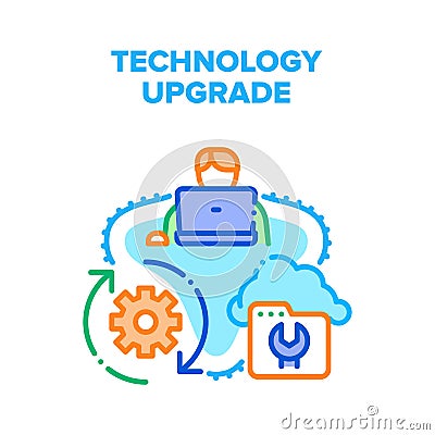 Technology Upgrade Process Vector Concept Color | CartoonDealer.com ...