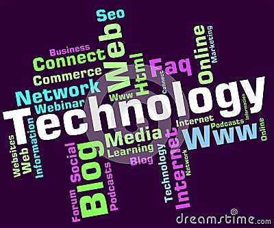 Technology Word Shows Digital Technologies And High-Tech Stock ...