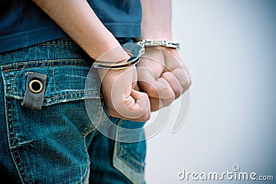 Teenager In Handcuffs Stock Image - Image: 21524781