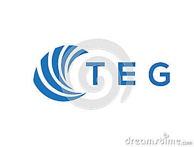 TEG Letter Logo Design On White Background. TEG Creative Circle Letter ...