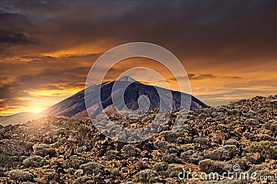 Teide Mountain At Sunset Stock Photo | CartoonDealer.com #27953790