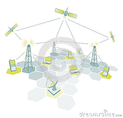 Telecom Working Diagram Royalty Free Stock Photos - Image: 30560908