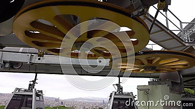 Teleferic Ropeway in Barcelona To Montjuic Stock Video - Video of ...