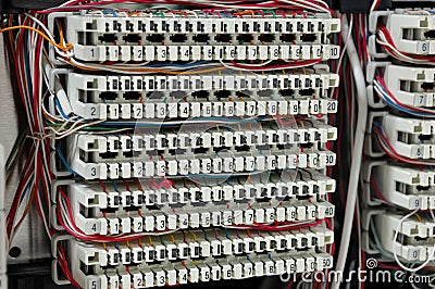 Telephone Switchboard With Wires Stock Image - Image: 22340961