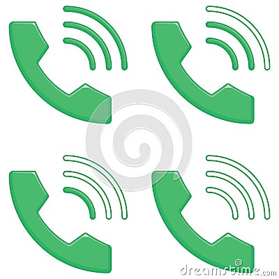 Telephone Volume Ringing Speaking Sounds Vector Illustration ...