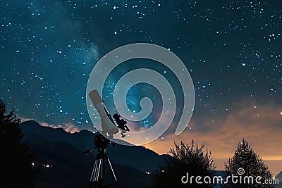 A Telescope Setup With An Astrophotography Camera | CartoonDealer.com ...