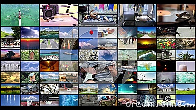 Television Production Technologies Concept As a Video Wall Background ...