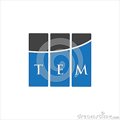 TEM Letter Logo Design On White Background. TEM Creative Initials ...
