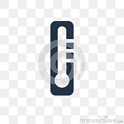 Temperature Vector Icon Isolated On Transparent Background, Temp ...