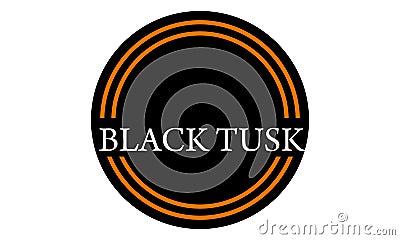 Template Emblem Blank Black Tusk Vector Illustration | CartoonDealer ...