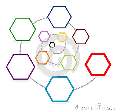 Template With Hexagonal Chart Stock Photo | CartoonDealer.com #58125762