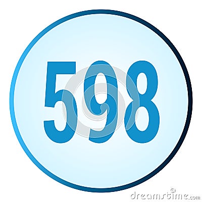 Number 595 Symbol Or Logo With Round Frame In Blue Gradient Color ...