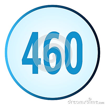 Number 460 Symbol Or Logo With Round Frame In Blue Gradient Color ...
