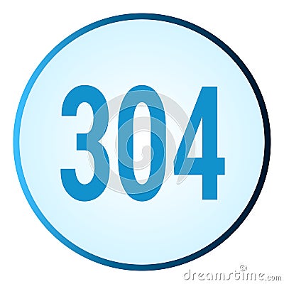 Number 304 Symbol Or Logo With Round Frame In Blue Gradient Color ...