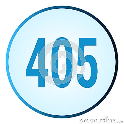 Number 405 Symbol Or Logo With Round Frame In Blue Gradient Color ...