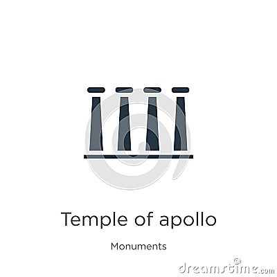 Temple Of Apollo Icon Vector. Trendy Flat Temple Of Apollo Icon From ...