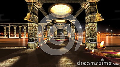 Temple Virtual Studio Set Background Stock Video - Video of design ...