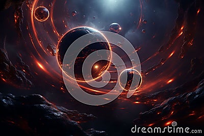 Temporal Currents Intertwining With Celestial Royalty-Free Stock Image ...