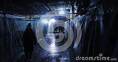 Temporary Building Corridor Stock Footage - Video of perspective ...