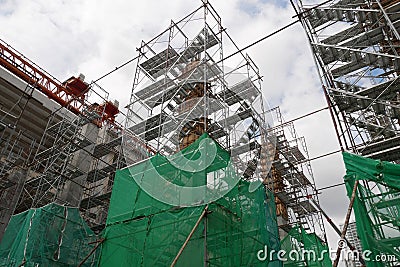 Temporary Staircase And Falsework Are Used As A Temporary Support ...