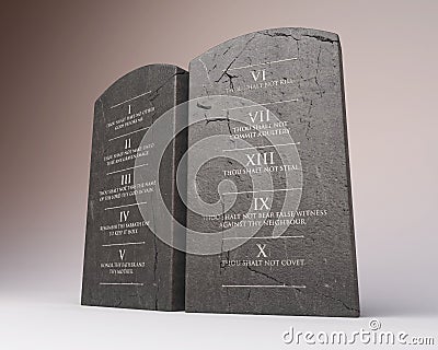 Ten Commandments Stone Tablets Royalty-Free Stock Photography ...