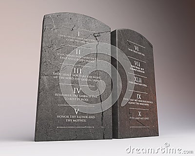 Ten Commandments Stone Tablets Royalty-Free Stock Photo | CartoonDealer ...
