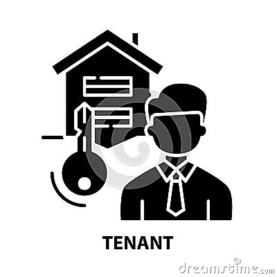 Tenant Icon, Black Vector Sign With Editable Strokes, Concept ...