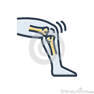 Color Illustration Icon For Tendon, Bone And Knee Royalty-Free Cartoon ...