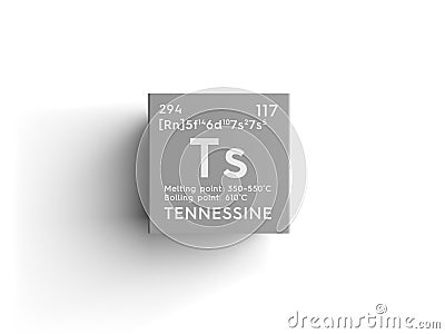 Tennessine. Halogens. Chemical Element Of Mendeleev\'s Periodic Table ...