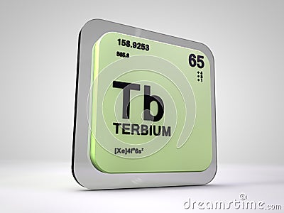 Terbium - Tb - Chemical Element Periodic Table Stock Image ...
