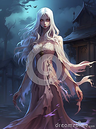 Terrifying Banshee Artwork Creepy Banshee Illustration Spine-chilling ...