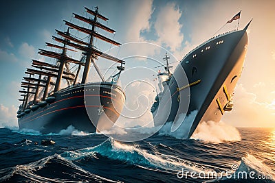 The Terrifying Encounter Huge Angry Squid Attacks Modern Liner Ship.AI ...