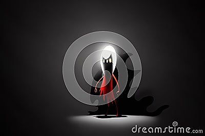 Terrifying Specter On A Black Background Stock Photography ...