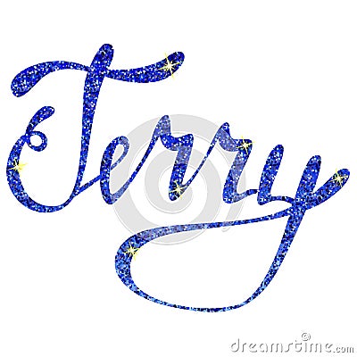 Terry Name Lettering Tinsels Vector Illustration | CartoonDealer.com ...