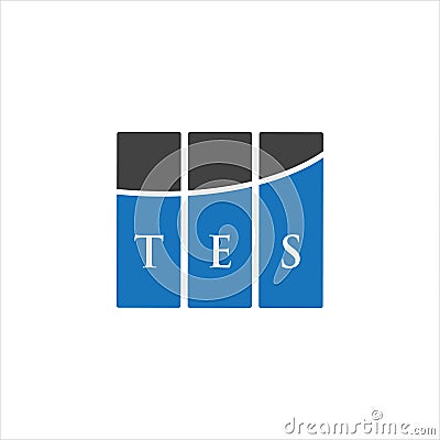 TES Letter Logo Design On White Background. TES Creative Initials ...