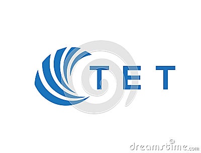 TET Letter Logo Design On White Background. TET Creative Circle Letter ...