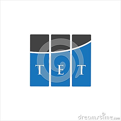 TET Letter Logo Design On White Background. TET Creative Initials ...