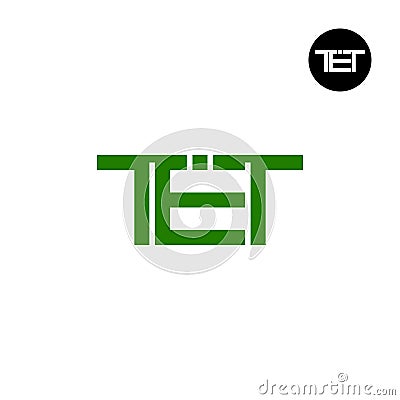 TET Logo Letter Monogram Design Cartoon Vector | CartoonDealer.com ...