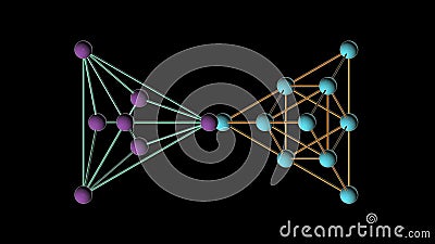 Tetrahedron DNA Molecule Structure Rotating Animation Stock Video ...