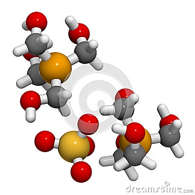 Tetrakis(hydroxymethyl)phosphonium Sulfate (THPS) Biocide Molecule. 3D ...